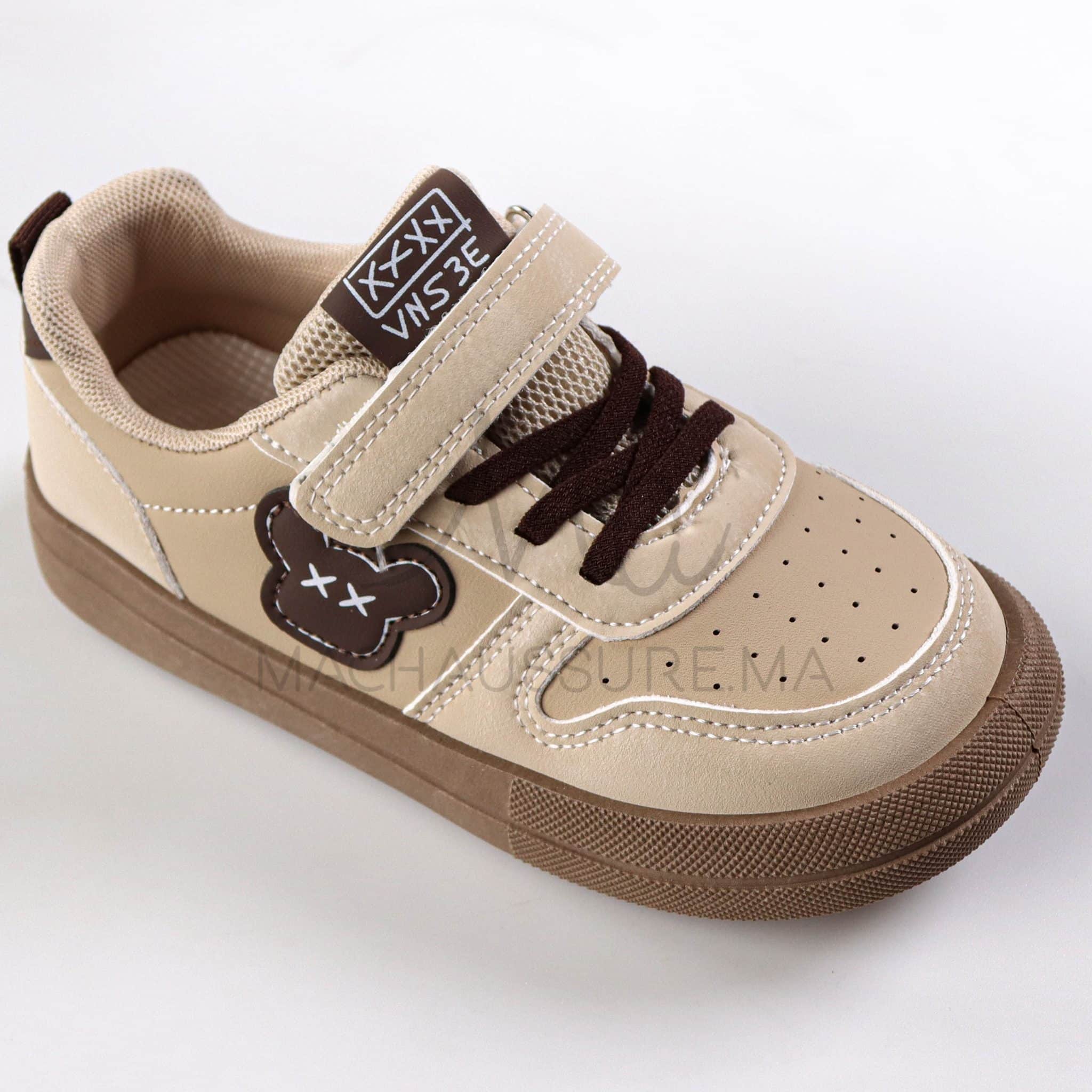 Kickster - Baskets enfants en Kaki - Machaussure.ma