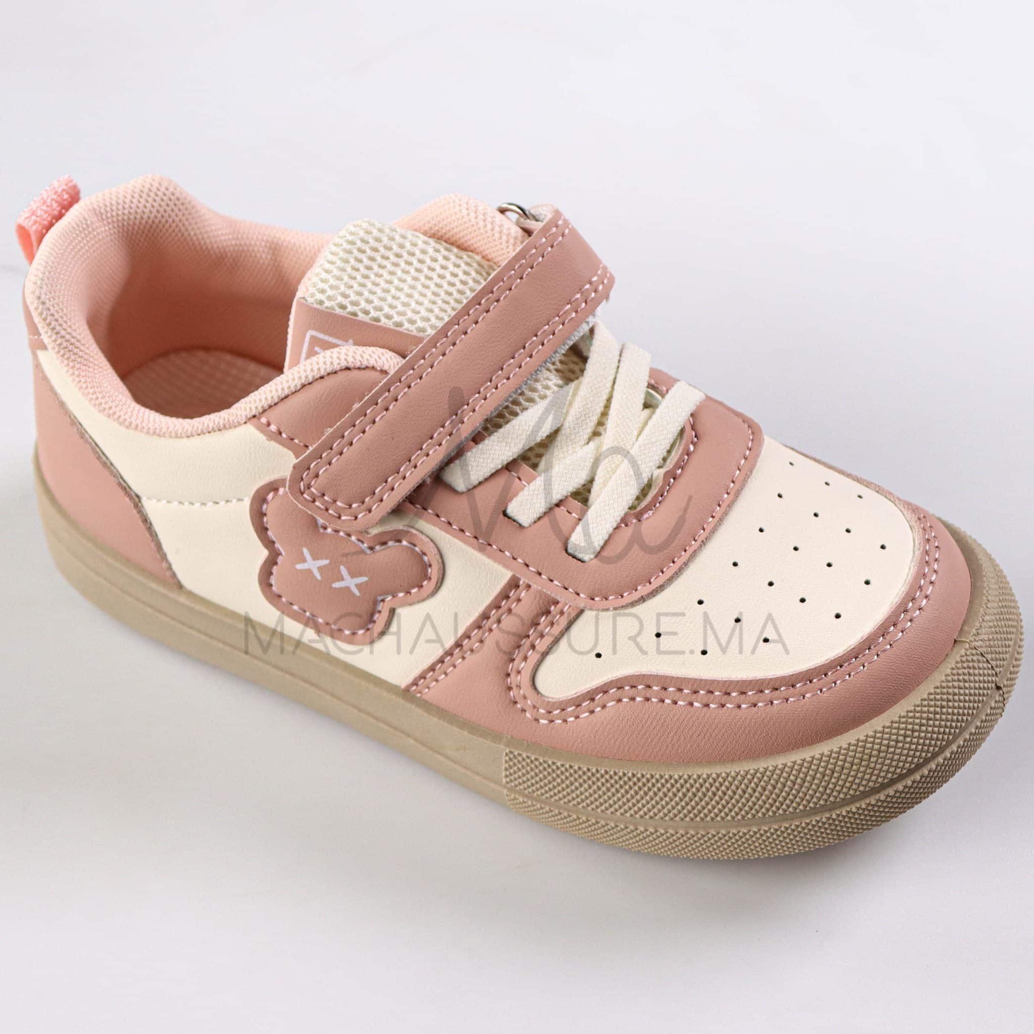 Kickster - Baskets enfants en Rose - Machaussure.ma